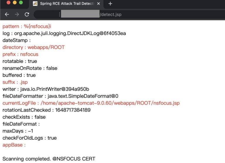 Spring Framework Remote Code Execution Vulnerability (CVE-2022-22965) Manual - NSFOCUS, Inc., a ...
