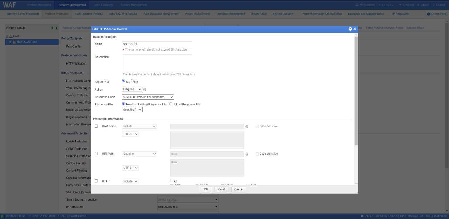 NSFOCUS WAF Disguised Response File Management - NSFOCUS, Inc., a ...